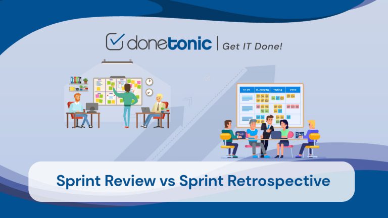 Sprint Review vs Sprint Retrospective • DoneTonic