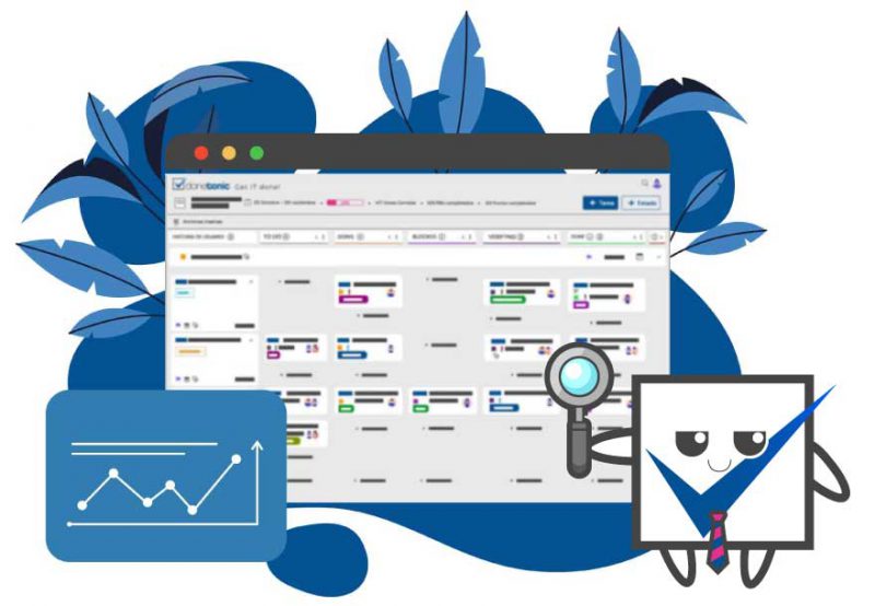 Project manager notifications with software agile DoneTonic