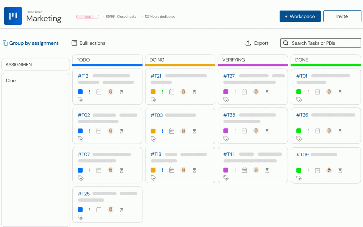 Task management for teams. Manage your tasks with DoneTonic